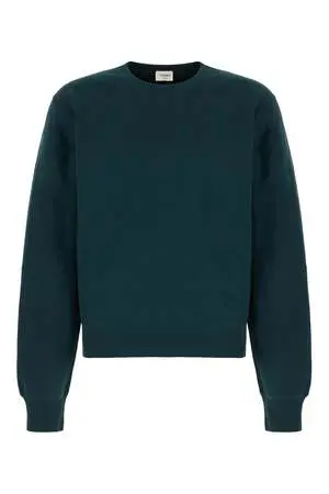 Saint Laurent Logo Embroidered Crewneck Sweatshirt - Multicolor