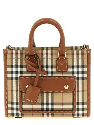 Burberry Freya' Mini Shopping Bag - Cream
