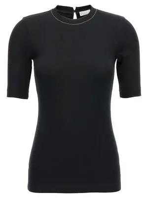 BRUNELLO CUCINELLI Brunello Cucinelli Women Monile Ribbed T-Shirt