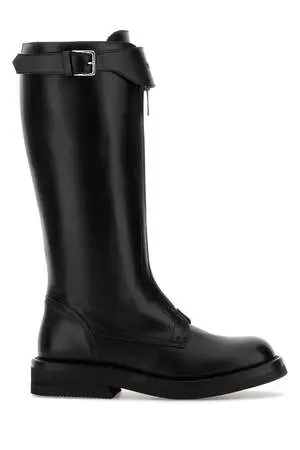 Alexander McQueen Leather Countryside Boots - Black