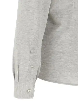 Brunello Cucinelli Piqué Cotton Shirt - Gray