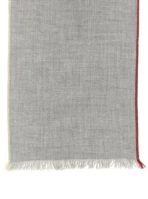 Brunello Cucinelli Contrast Border Scarf