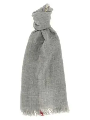 Brunello Cucinelli Contrast Border Scarf - Gray