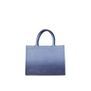 Dior Leather Medium Book Tote Bag - Blue