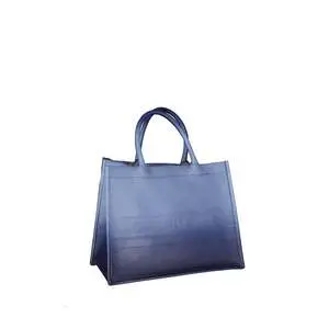 Dior Leather Medium Book Tote Bag - Blue