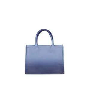 Dior Leather Medium Book Tote Bag - Blue