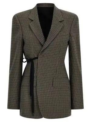 Balenciaga Wrap Tailored' Blazer - Brown