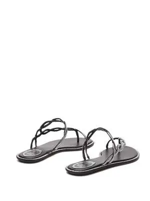 Rene Caovilla Braided Flat Sandals