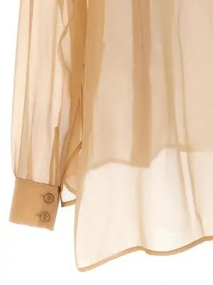 Alberta Ferretti Chiffon Shirt - Cream