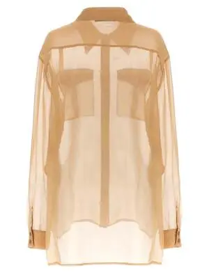 Alberta Ferretti Chiffon Shirt - Cream