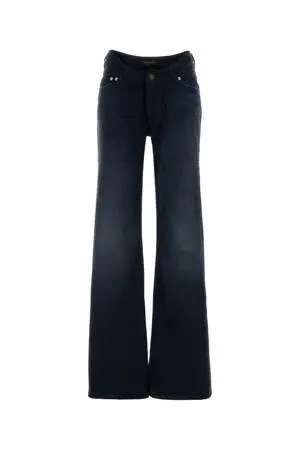Balenciaga Navy Denim Jeans - Blue