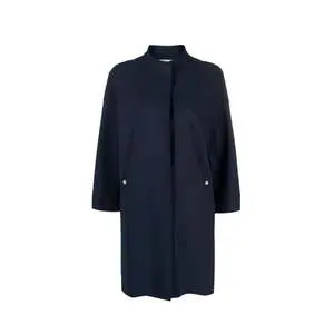 Herno Concealed-fastening Coat - Blue
