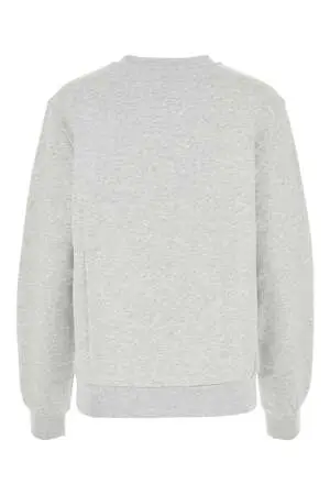 A.p.c. Melange Light Grey Stretch Cotton Sweatshirt