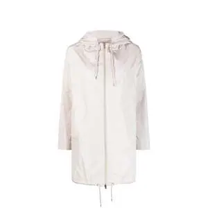 Herno Techno Taffeta Parka Coat - White