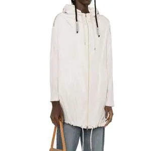 Herno Techno Taffeta Parka Coat - White