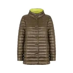 Herno Ultralight Reversible A-line Down Coat - Green