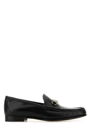 Gucci Leather Loafers - Black