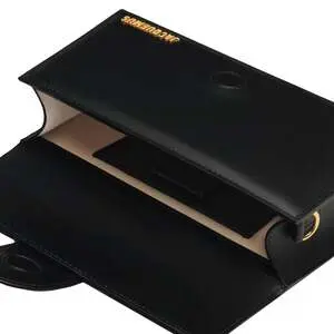 Jacquemus Le Grand Bambino Bag Gold Logo - Black