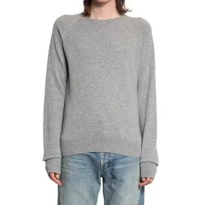 Saint Laurent Cassandre Cashmere Sweater - Gray
