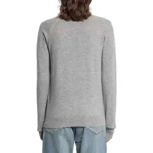 Saint Laurent Cassandre Cashmere Sweater - Gray