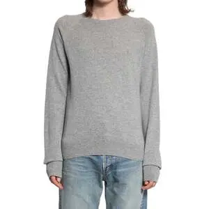 Saint Laurent Cassandre Cashmere Sweater - Gray