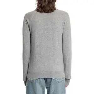 Saint Laurent Cassandre Cashmere Sweater - Gray