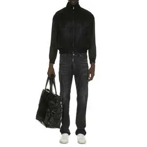 Saint Laurent Embroidered Bomber Jacket - Black