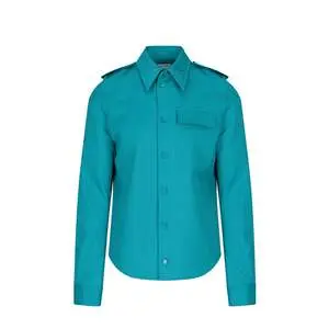 Bottega Veneta Grain De Poudre Wool Shirt
