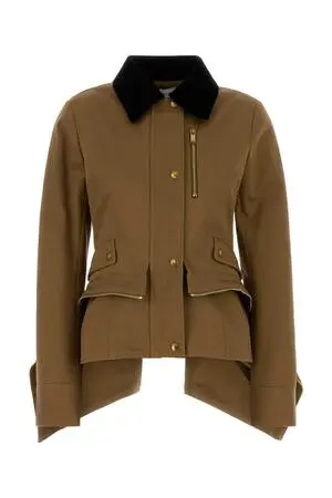 Alexander McQueen Mud Cotton Jacket - Brown