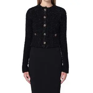 Balenciaga Crop Boucle Cardigan