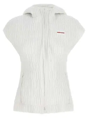 FERRAGAMO Hooded Vest - White