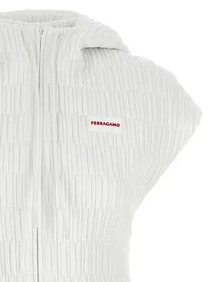 FERRAGAMO Hooded Vest - White