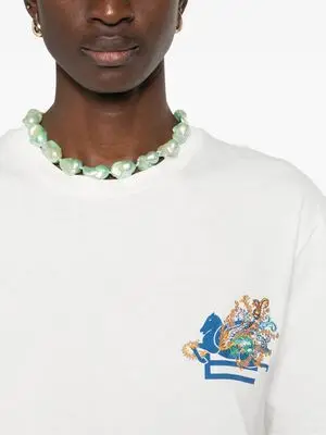 Etro Embroidered Logo Cotton T-shirt