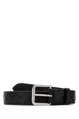 Bottega Veneta Leather Belt - Black