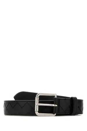 Bottega Veneta Woven Leather Belt - Black