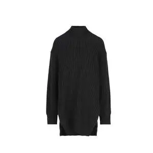JIL SANDER Long Turtleneck Sweater - Black