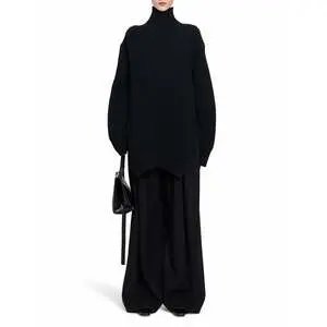 JIL SANDER Long Turtleneck Sweater - Black