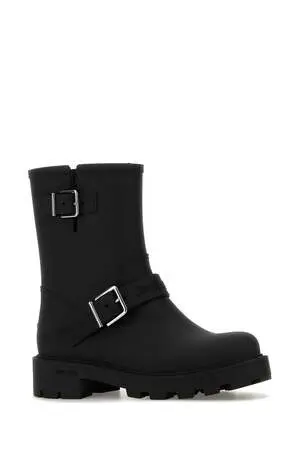 JIMMY CHOO Rubber Biker Rain Ankle Boots