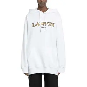 LANVIN Oversized Logo Hoodie Sweatshirt