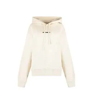 JIL SANDER Cotton Hooded Sweatshirt - White