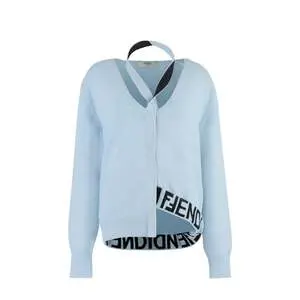 Fendi Wool And Cashmere Cardigan - Blue