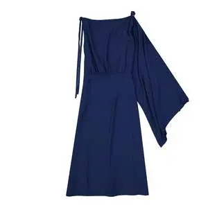 Prada Flared One Sleeve Midi Dress