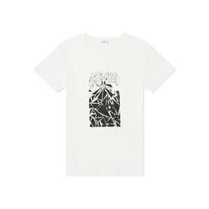 Celine Printed Cotton T-shirt - White