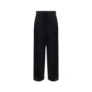 FERRAGAMO Silk And Linen Pants - Black