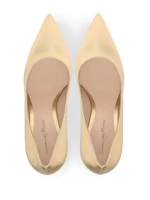 GIANVITO ROSSI 85 Nappa Leather Pumps - Silver