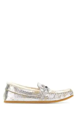 Gucci Leather Loafers - Silver