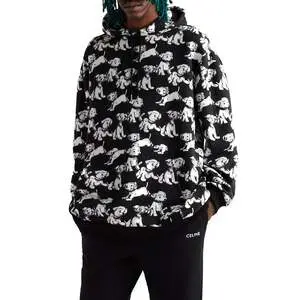 Celine Hooded Printed Dogs Sweatshirt