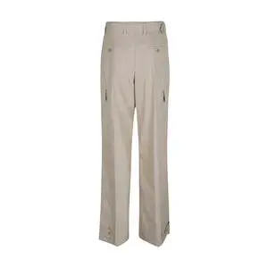 Prada High Waist Trousers - Cream