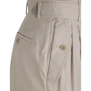 Prada High Waist Trousers - Cream