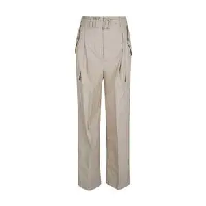 Prada High Waist Trousers - Cream